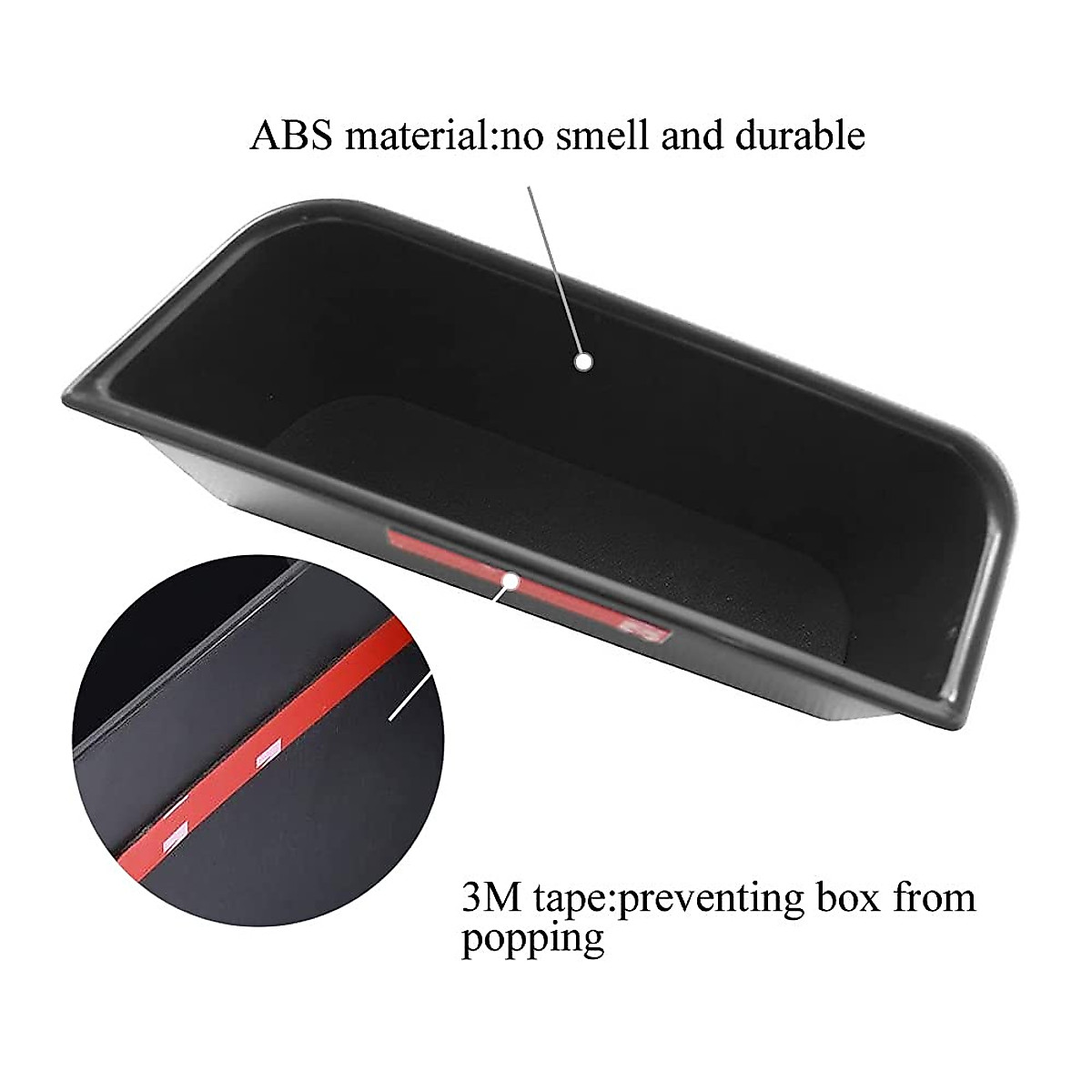 Vesul 4pcs Door Side Storage Box Compatible with Ford Fusion 2013 2014 2015 2016 2017 2018 2019 2020 Armrest Phone Container Door Organizer Handle Pocket ABS Tray Insert Glove Pallet