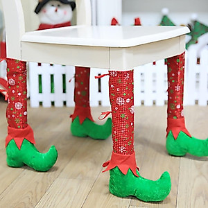 Christmas decorations,IEason Christmas Decorations Christmas Restaurant Bars Chairs Feet Sets Of Stools (Red)