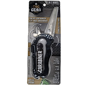 TACGEAR Carabiner Knife Tool - Impulse Retail Ready Display of 6 Each