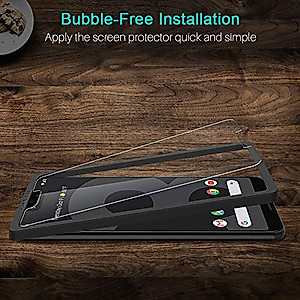 LK 3 PACK Screen Protector designed for Google Pixel 3 XL Tempered Glass High Clear, Case Friendly, Come with Installation Tray