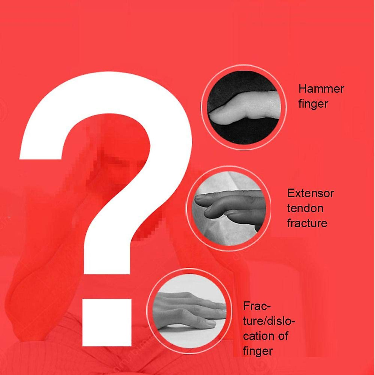 Finger Corrective Sleeve, Finger Splint Brace Corrective Sleeve Fixing Belt Straighten Broken Bent for Arthritis Pain, Sport Injuries, Basketball, Baseball, Bowling(Blue)