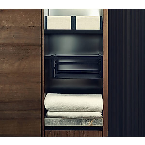 Nxconsu 2Pack Under Shelf Storage Basket Organizer Hanging Holder for Cabinet Pantry Kitchen Cupboard Desk Counter Bookshelf Organization Add-on Space Saver Heavy Duty Slide-in Black