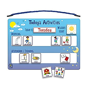 Today's Activities Daily Routine Visual Timetable Magnetic Tile Chart for Children