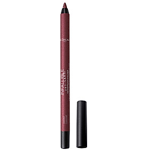 L’Oréal Paris Makeup Infallible Pro-Last Pencil Eyeliner, Waterproof and Smudge-Resistant, Glides on Easily to Create any Look, Burgundy, 0.042 oz.