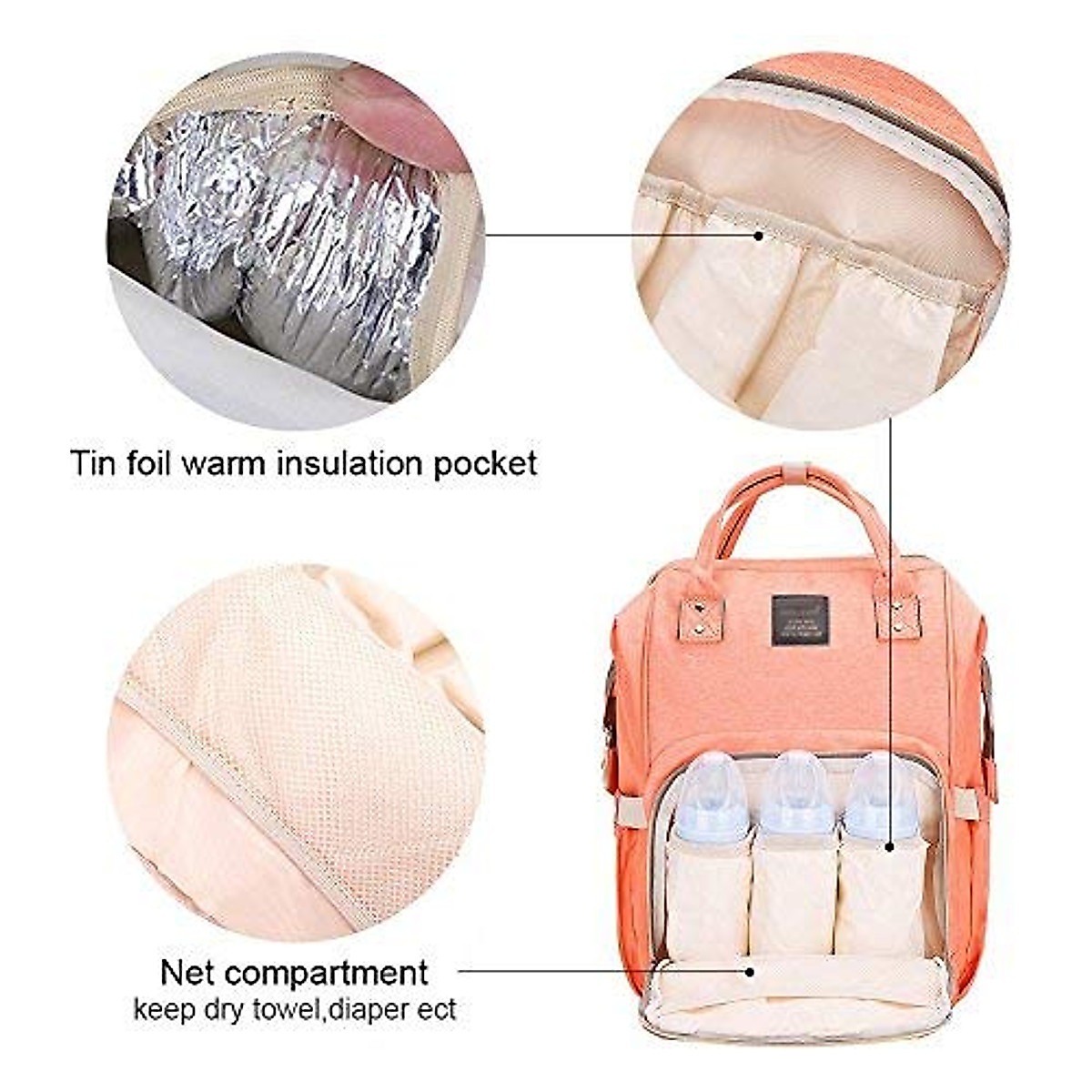 Diaper Bag Multi-Function Waterproof Travel Backpack Diaper Bags