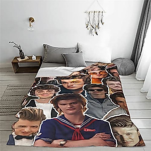 Joe Keery Blanket Soft Comfy Warm Fleece Blanket for Couch Office Camp Bed Car Couch Beach Cozy Plush Blanket 60"X50"