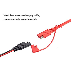 zdyCGTime SAE Extension Cord，Battery Extenstion Cable SAE to SAE Extension Cable Quick Disconnect Wire Harness SAE Power Cable with Waterproof Cap,for Automotive, Solar Panel Panel 18AWG 1m/3ft