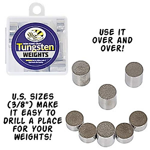 Tungsten Incremental Weights, 3 oz. Tungsten Rods Total, Multiple Cylinder Sizes to Optimize Your Pinewood Car for Speed in Your Derby