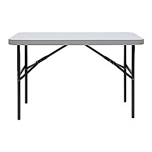 Iceberg IndestrucTable Commercial Folding Table, Indoor or Outdoor, Platinum, 750 lbs. Weight Capacity, 24” W x 48” L