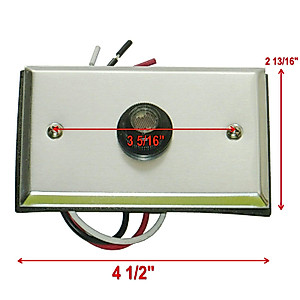 120-Volt Fixed Position Thermal Photocontrol Outdoor Hard-Wired Post Eye Light Control with Photocell Light Sensor, Dusk-to-Dawn Light Sensor Switch Auto On/Off with Wall Plate