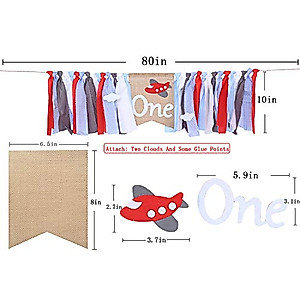 Airplane Birthday Banner for 1St Birthday – First Birthday Decor for Airplane Banner,Airplane Birthday Party for for Photo Booth Props,Best Party Supplies and Gift