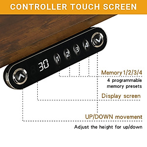 Jceet Dual Motor Electric Standing Desk - 63 x 30 Inch Adjustable Height Sit Stand Computer Desk with Splice Board, Stand Up Desk Table for Home Office, Rustic Brown Top(with Radian)