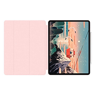 Aoub Case for iPad Air 11 Inch Case (M2) 2024, iPad Air 5th / 4th, Magnetic Attachment Cover [Supports Pencil Charging], Slim Trifold Stand Smart Case for iPad Air 11/10.9 inch 2022/2020, Baby Pink