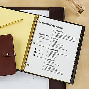 Avery Black Leather Pre-Printed Dividers, A-Z, 25-Tab Set, 1 Set (11350)