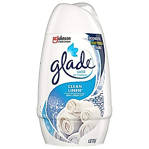 Glade Solid Air Freshener, Deodorizer for Home and Bathroom, Clean Linen, 6 Oz