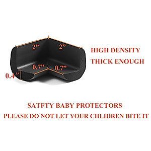 Furnigear Edge and Corner Guard, Foam Safety Bumpers, Baby Proofing Safety Table Corner Protectors, (16.4 Ft Edge + 4 Corners), Black, Self-Stick