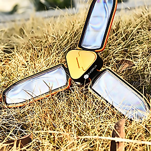 EXORUX 3in1 Solar Camping Lantern/Outdoor Tent Flashlights for Camping, Collapsible Clover Style LED Emergency Light, USB Fast Rechargeable Solar Lantern for Power Outages, Hanging Camping Flashlight