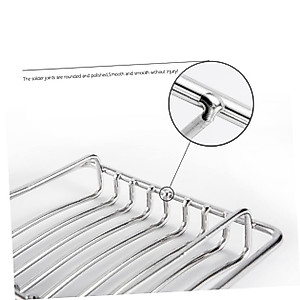 Zerodeko Sponge Tray 1pc Stainless Steel Tray Sink Tray soap Dispenser Tray Sink soap Holder Drain Soap Rack Bathroom Shelf Stainless Steel Soap Rack Soap Dish Holder Drain pan Storage