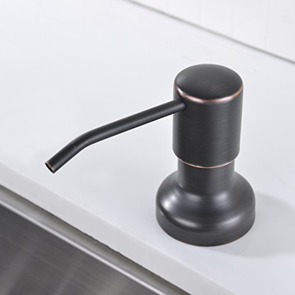 Soap Dispenser,Stainless Steel Dish Soap Dispenser for Kitchen,Hand Soap Dispenser Stainless Steel, Sink Soap Dispenser with Large Bottle, Oil Rubbed Bronze Soap Dispenser Refill from The Top