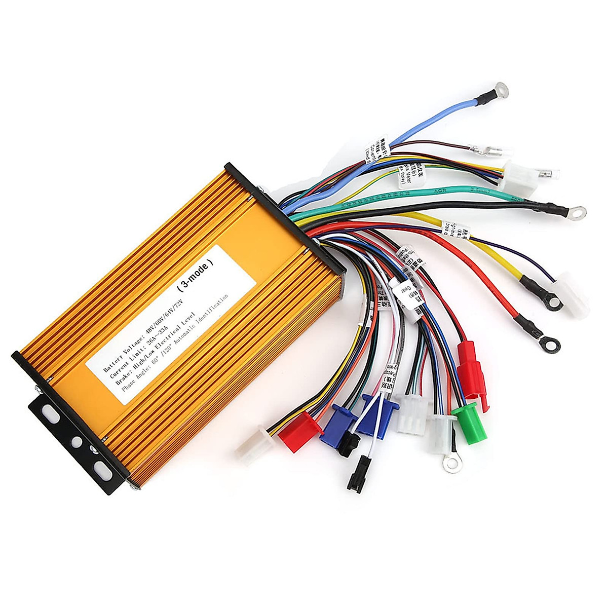 Electric Bike Speed Motor Controller E Bike Brushless Controller, Electric Scooter Motor Speed Controller Three Mode 12 Tube, 1000W-1500W Motor Controller