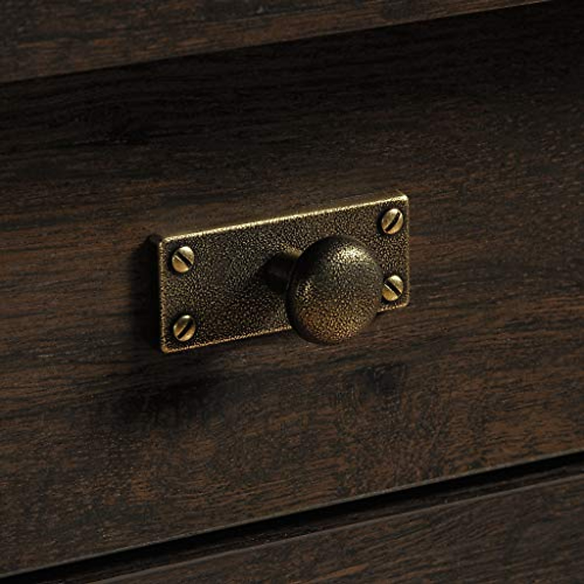 Sauder Costa Library Base, L: 31.30" x W: 14.41" x H: 30.00", Coffee Oak finish