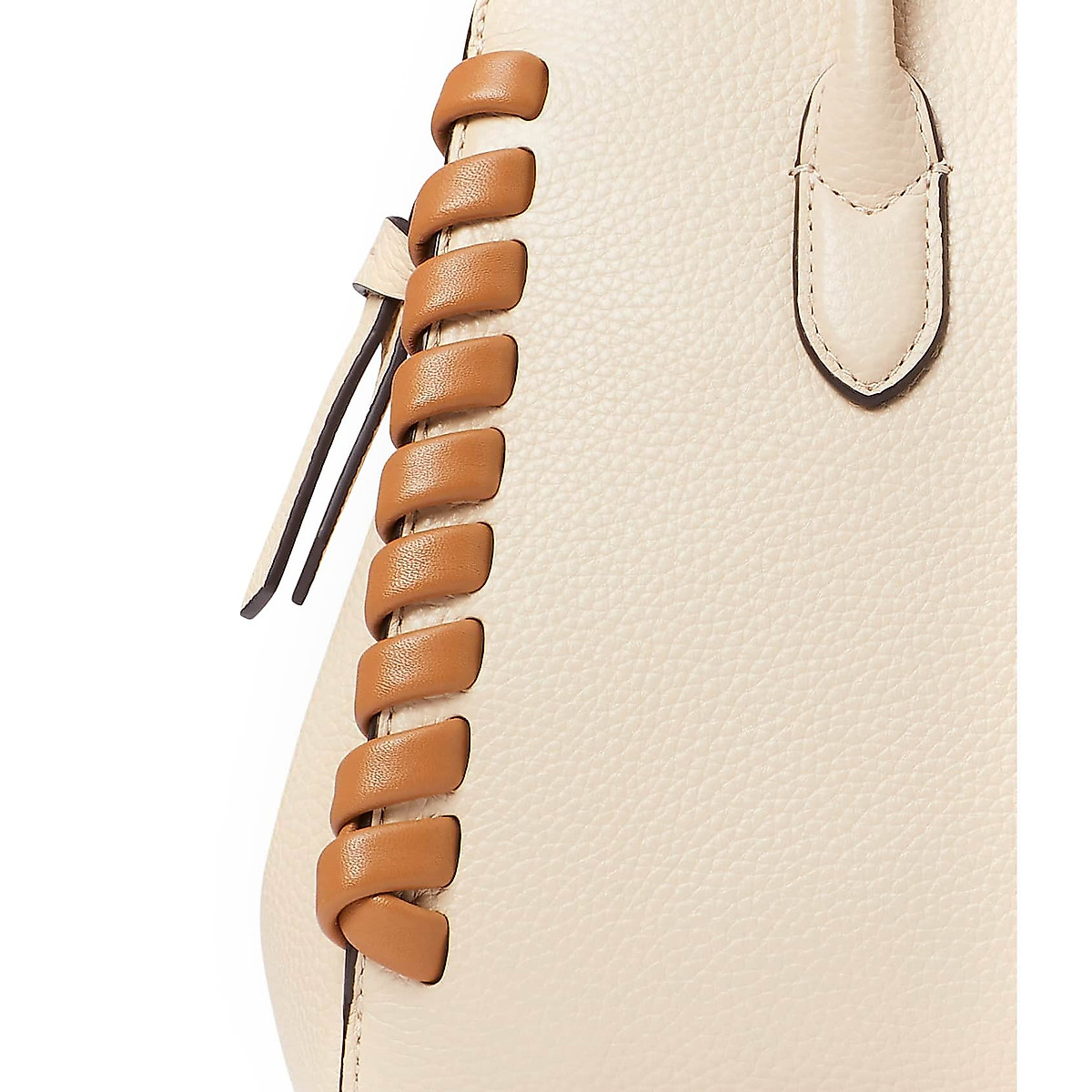 Kate Spade New York Knott Whipstitched Pebbled Leather Medium Satchel Milk Glass Multi One Size