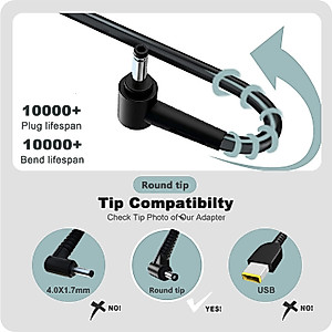 Charger for Gateway Laptop 19V - (Fit for TYPE60-190-3150U GWTN156-1 GWTN156-5 GWTN156-4 GWTN156-7 GWTN156-9 GWTN156-11 GWTN141-2 GWTN141-10 GWTN141-3 GWTN141-4 GWTN141-6 GWNC31514-BK GWNC31514-BL)