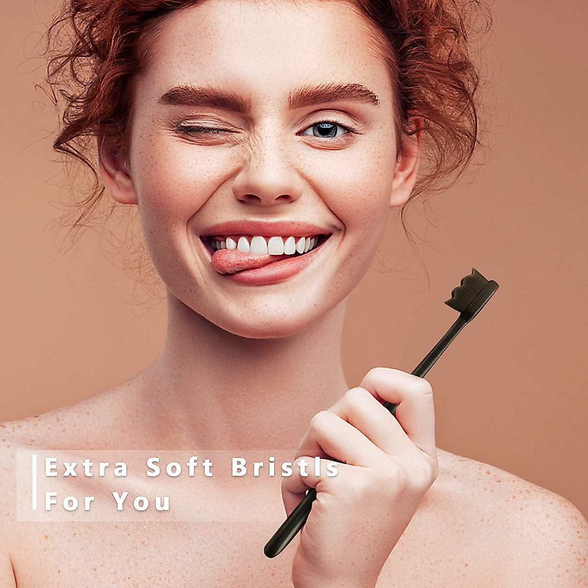 8 Pcs Extra Soft Toothbrush for Adult, Micro Manual Nano Toothbrush with 20000 Soft Bristle for Pregnant Women, Elderly, Braces and Gum Recessions, Protect Fragile Sensitive Gums(Black & White)