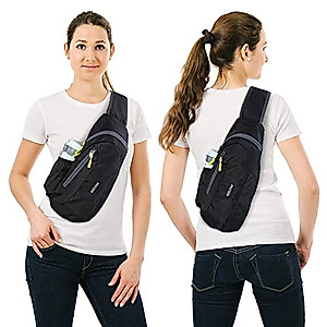 Peicees Sling Bag For Men Women Chest Bag Small Shoulder Bag Crossbody Backpack For Hiking Travel