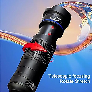 36x Cell Phone Zoom Lens Kit 4 in 1 with Phone Clip High-Definition Universal Kit for Most of The Cell Phone Good Color Reproduction for A Variety of Phone
