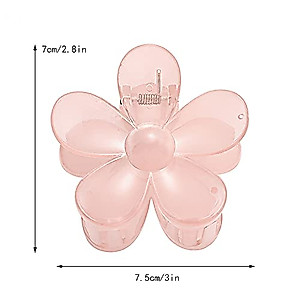 TODEROY 6 PCS Big Hair Claw Clips Matte Flower Hair Clips Non-Slip Cute Hair Catch Barrettes Plastic Jaw Clamps for Thin Thick Hair Hair Acrylic Accessories for Women Girls 6 Colors