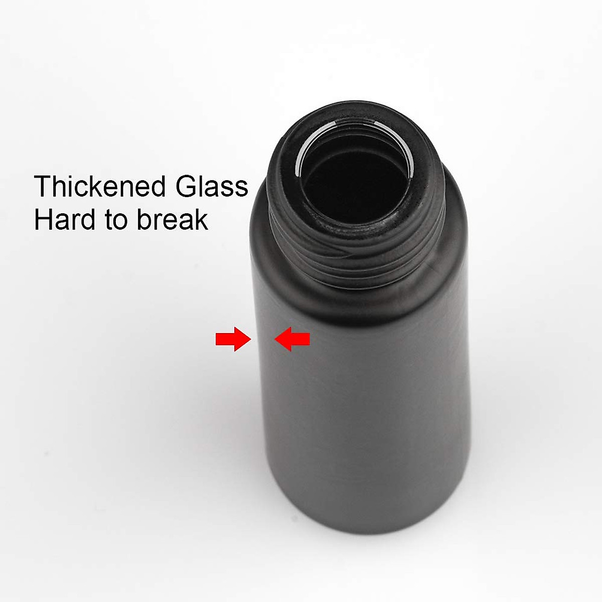 20PCS Roller Bottles 10mL Essential Oil Ultra Thick Matte Black Frosted Glass (2 Openers+3 Pipettes Value Pack), Stainless Steel Roller Balls w/Black Cap