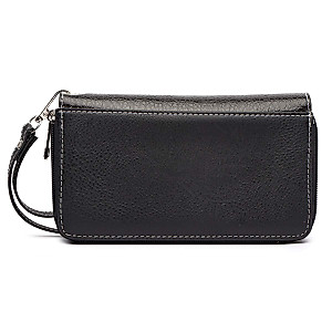 Elephant Rhinestone Studded Western Style Concealed Carry Purse Handbag Women Shoulder Bag Wallet Set (Black Set)