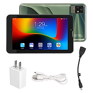 7 Inch Phone Tablet 1960x1080 HD 100-240V Green HD 10.0 Tablet for Playing Games (US Plug)