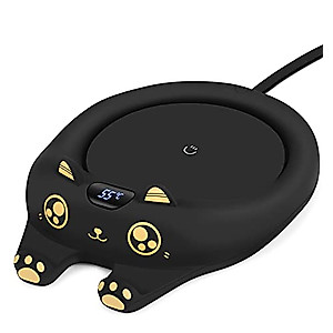 PUSEE Mug Warmer,Coffee Warmer for Desk Coffee Cup Warmer Auto Shut Off,Smart Candle Warmer with 3 Temp Settings,Electric Beverage Warmer Plate for Coffee,Cocoa,Tea,Water and Milk (Not Include Cup)