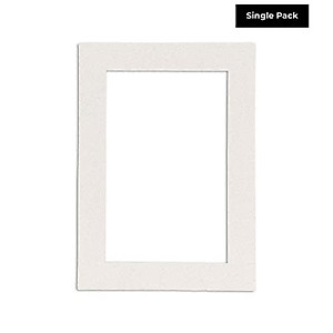 8x10 Mat Bevel Cut for 5.5x8.5 Photos - Acid Free Oyster Shell White Precut Matboard - For Pictures, Photos, Framing - 4-ply Thickness