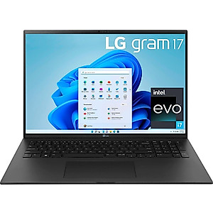LG Gram 17 Ultra-Lightweight Laptop 17.0" WQXGA IPS Intel Evo Platform (12-Core i7-1360P, 32GB RAM, 2TB PCIe SSD, Backlit KYB, FP Reader, 2 Thunderbolt 4, WiFi 6, Win11P) w/Dockztorm Hub