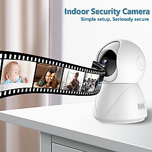 2K Baby Monitor Camera with Phone App, 5G WiFi Security Camera Indoor, 360 PTZ Home Camera for Pet, Color Night Vision, 2-Way Audio, Motion Detection