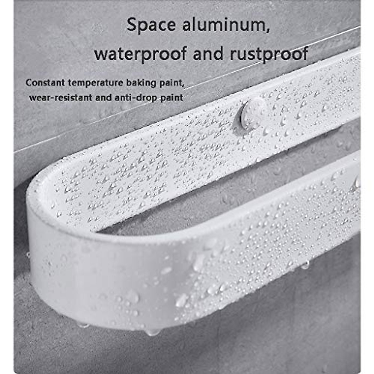 Hand Towel Bar, Bathroom Towel Holder, Kitchen Dish Cloth Hanger,Single Hole Without Holes, Strong Bearing Capacity, Space Aluminum Material, Rust-proof, Round Shape, Not Hurting Hands, Suitable For