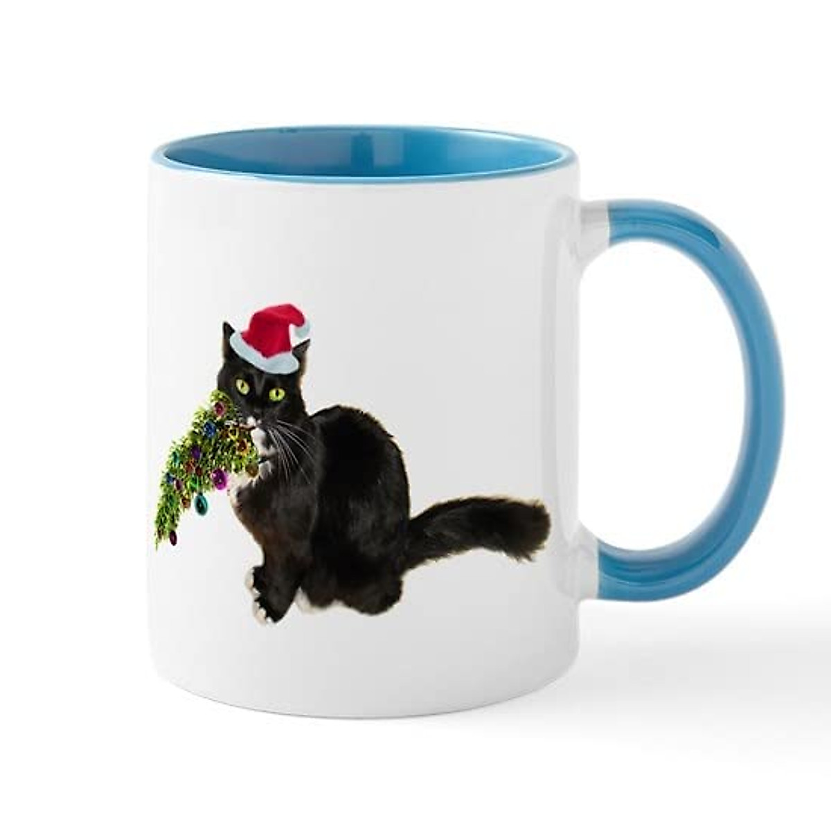 CafePress Cat Christmas Tree Mug Ceramic Coffee Mug, Tea Cup 11 oz