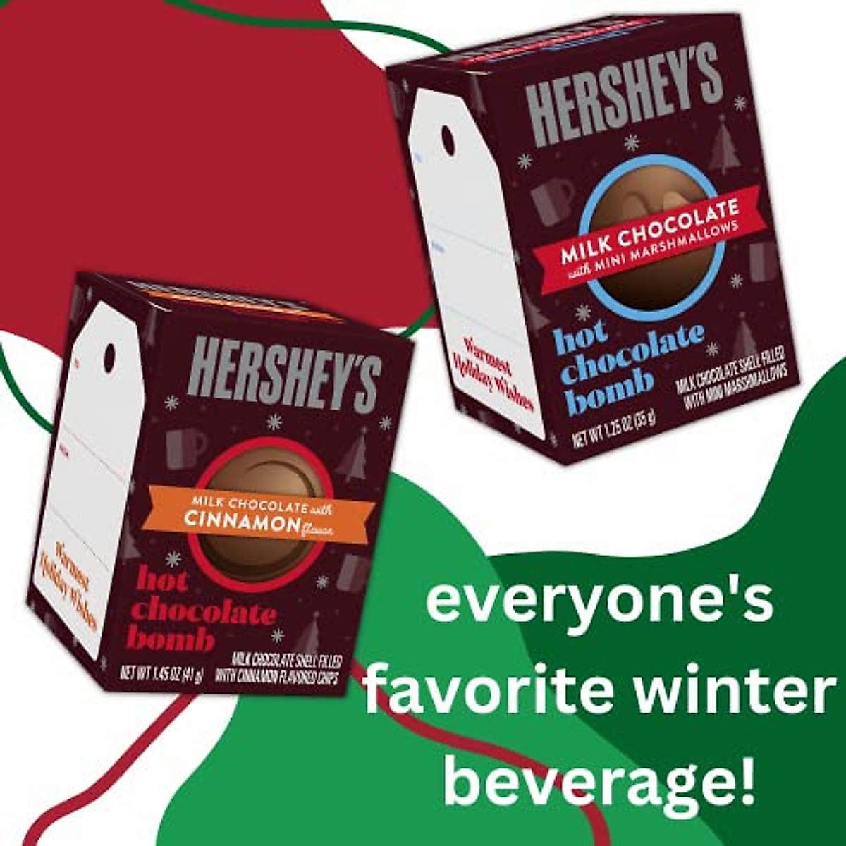 Easter Hot Chocolate Melting Balls with Mini Marshmallows, Individually Wrapped Cocoa Melts, Holiday Themed Dessert Drink,Basket Stuffer, Pack of 2 (Cinnamon Chip +Original)