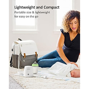 HAUTURE Instant Water Warmer – Replaces Traditional Baby Bottle Warmers Accurate Temperature Control, Night Light, Portable Size Bottle Warmer for Breastmilk& Formula