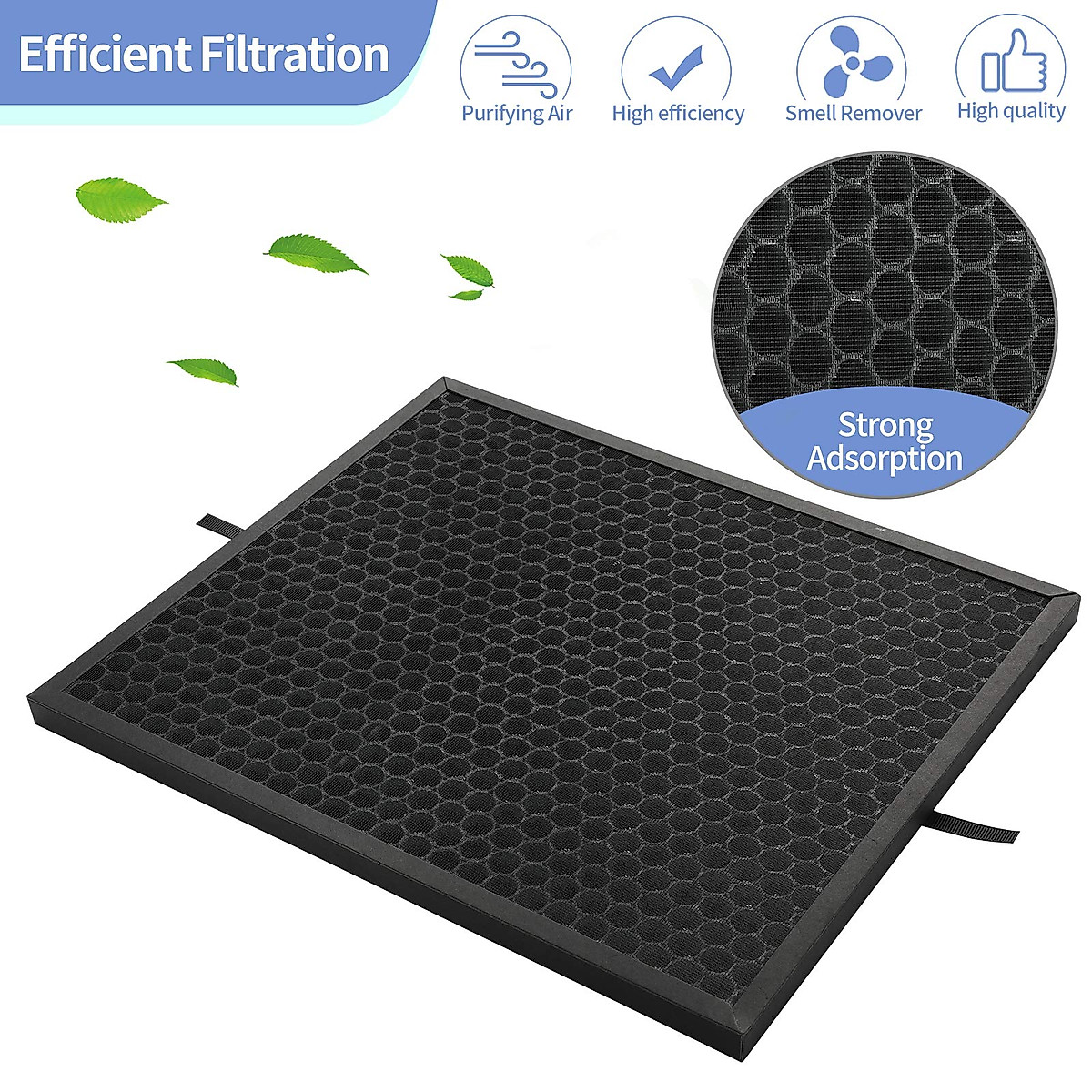 Gazeer True HEPA Filter Replacement Compatible with Levoit LV-PUR131 LV-PUR131-RF HEPA & Activated Carbon Filters, 2 Sets