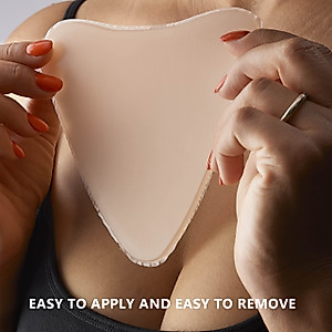 DoSensePro Silicone Chest Wrinkle Pads Reusable - Pack of 2 Silicone Patches for Wrinkles from side sleeping - Prevent Cleavage and Chest Wrinkles - Decollete Anti-Wrinkle Chest Pads