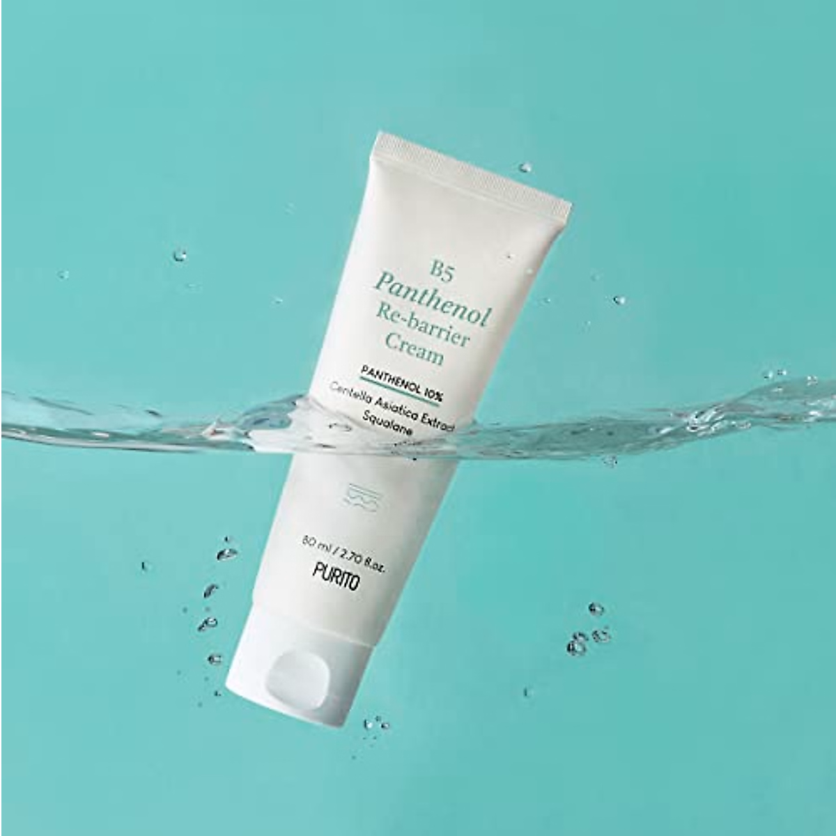 PURITO B5 Panthenol Re-barrier Cream 80ml / 2.70fl. oz. Vegan & Cruelty-free, rich moisturizing cream, moisturizing