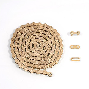 FSC F410 1-Speed Bicycle Chain (1/2 x 1/8-Inch, 104L) (Ti-N Gold)