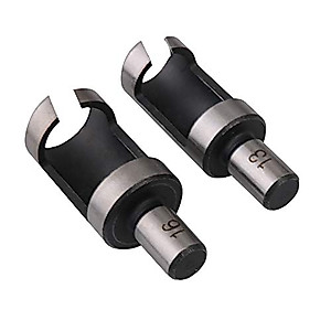 CNBTR Wood Plug Hole 1/4, 3/8, 1/2, 5/8 inch Silver Woodworking Drill Bit Set Pack of 4