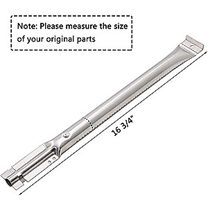Hisencn Stainless Steel Burner Pipe Tube, Heat Plate Shield Tent, Igniter Electrode Repair KIT Replacement for Kitchen Aid 720-0733A, 720-0745, 720-0745B 4 Burner Gas Grill Models