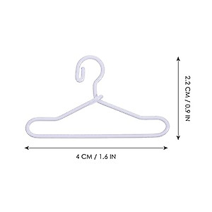 VICASKY Mini Doll Hanger 50pcs Mini Doll Clothes Hanger White Tiny Clothing Dress Gown Hanger Miniature Clothes Hanger Hanging Dress Closet Accessories 4X2. 2CM White Little Hangers