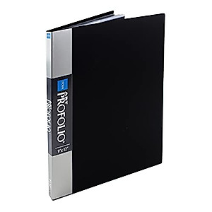 Itoya Original Art ProFolio 9x12 Black Art Portfolio Binder with Plastic Sleeves and 48 Pages - Portfolio Folder for Artwork with Clear Sheet Protectors - Presentation Book for Art Display and Storage